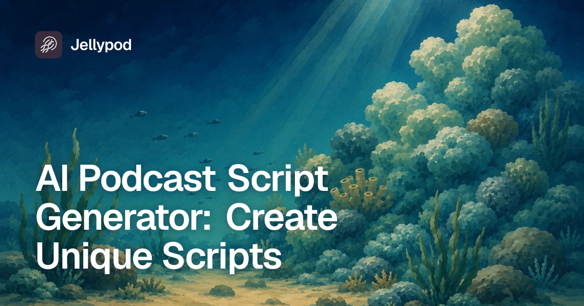AI Podcast Script Generator: Create Unique Scripts | Jellypod